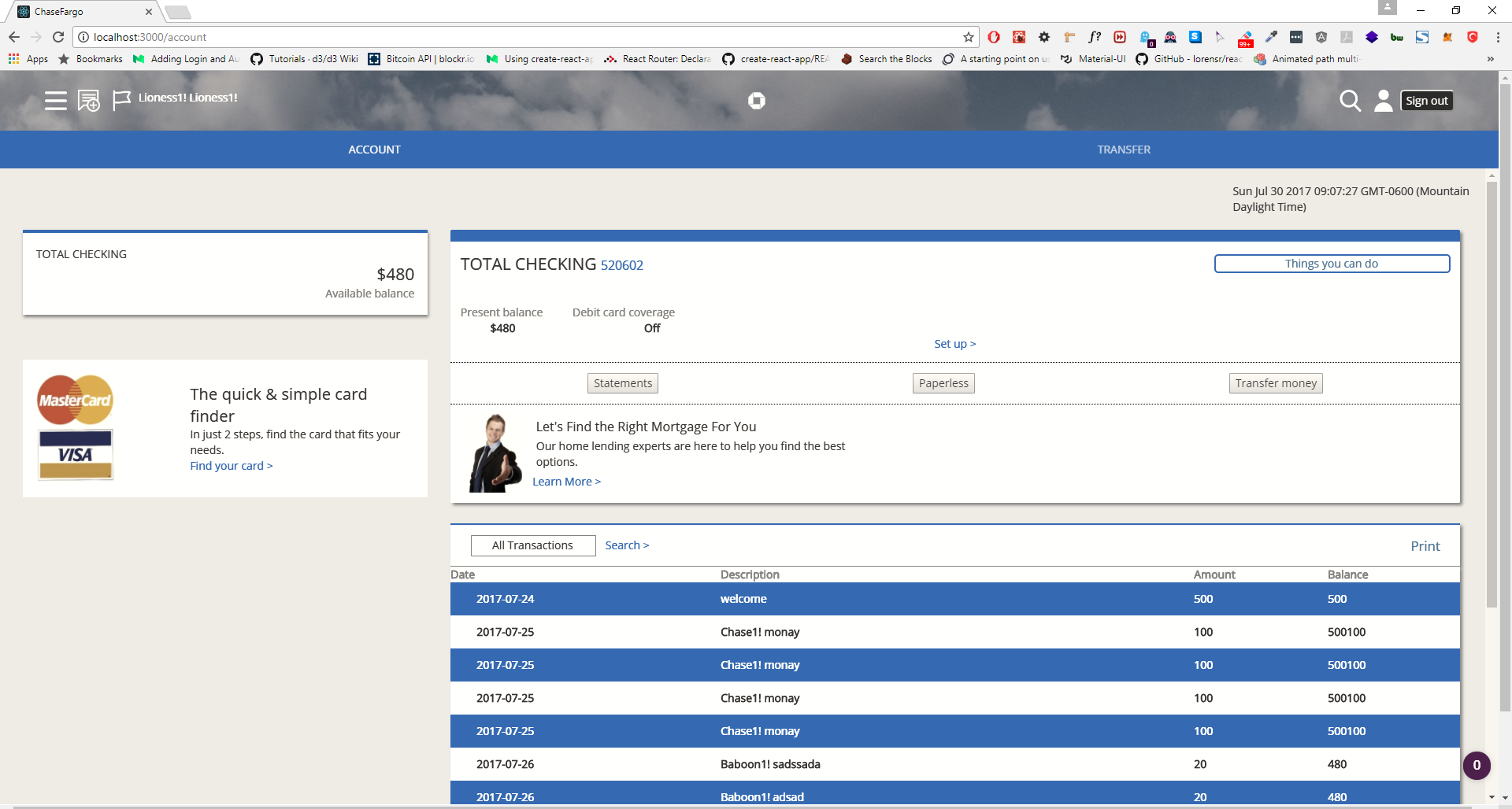GitHub - CloneWellsFargoChase/groupProject