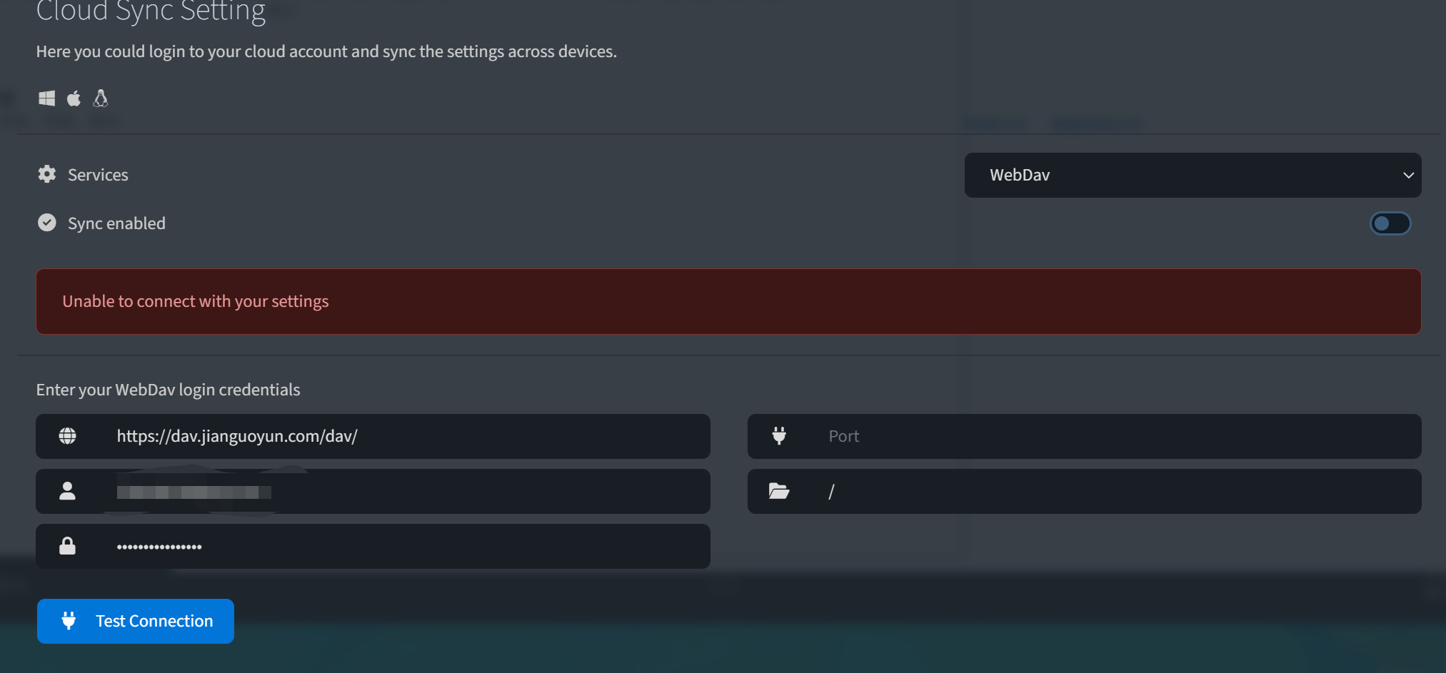 webdav unable to connect with your settings · Issue #3 · niceit/tabby-cloud-sync-settings · GitHub