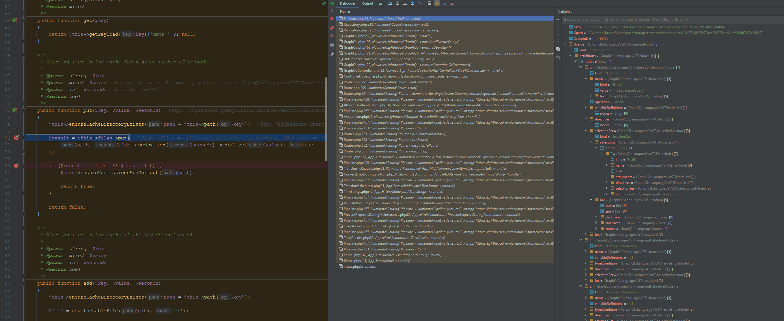 Error when using query_cache feature · Issue #2186 · nuwave/lighthouse · GitHub