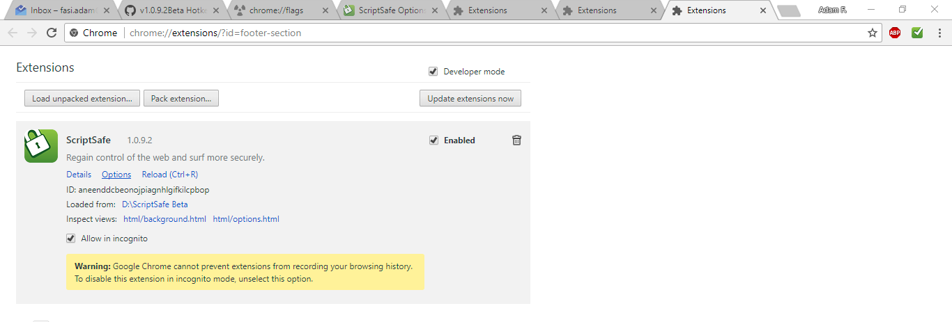 v1.0.9.2Beta Hotkeys Configure Scriptsafe Hotkeys · Issue #280 · andryou/scriptsafe · GitHub