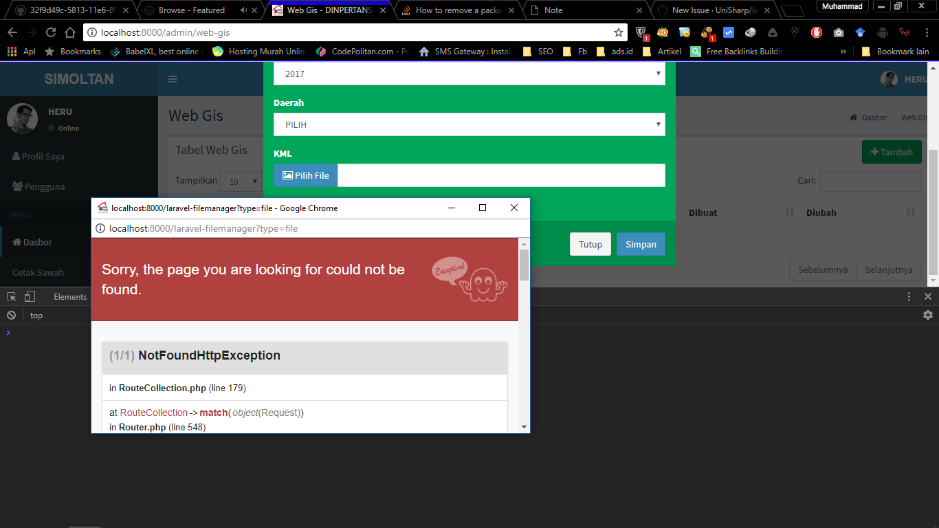 404 not found, in version 1.8, i was use below that version not have trouble. · Issue #394 ...