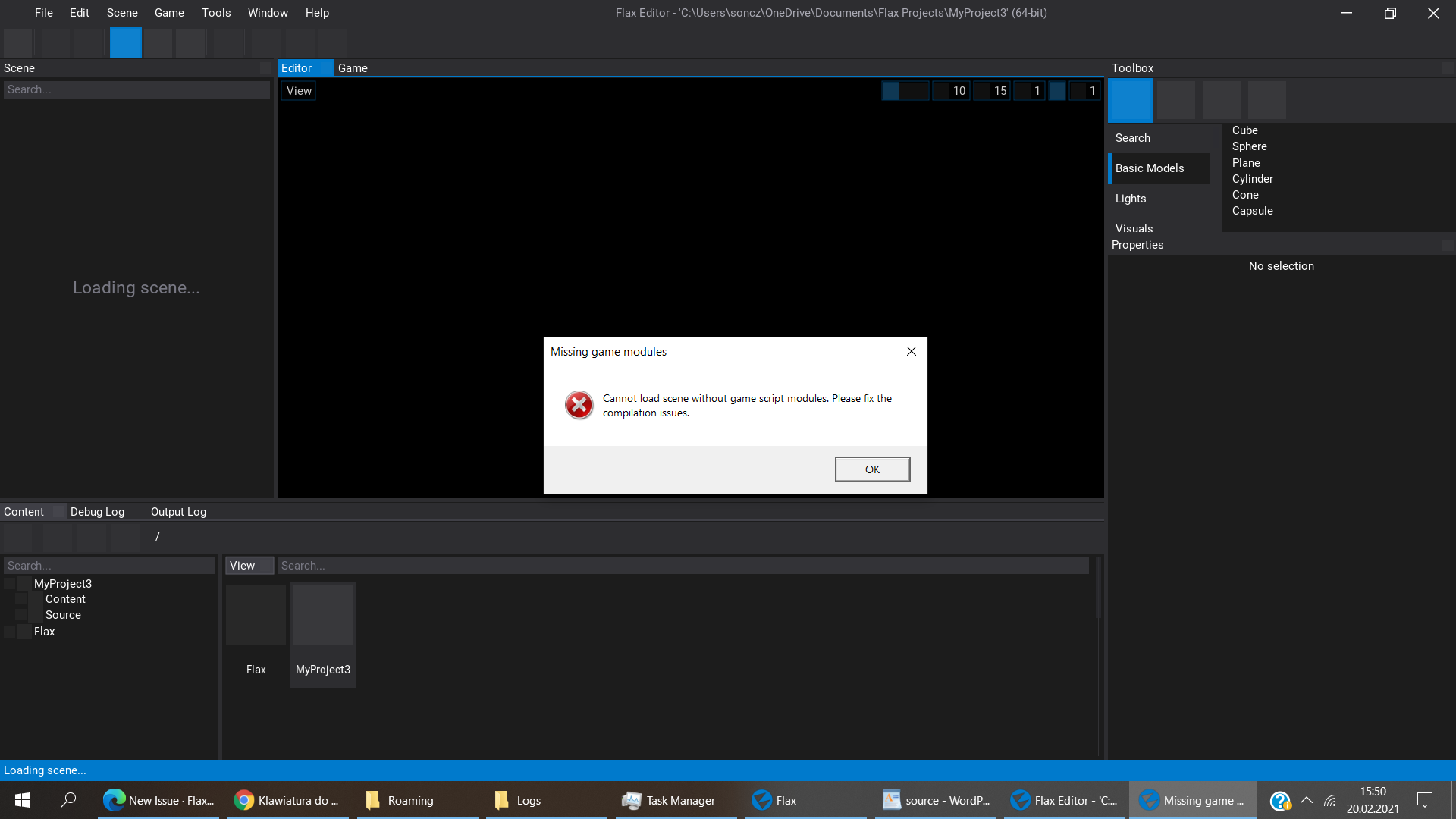 Cannot load scene without game modules loaded. · Issue #255 · FlaxEngine/FlaxEngine · GitHub