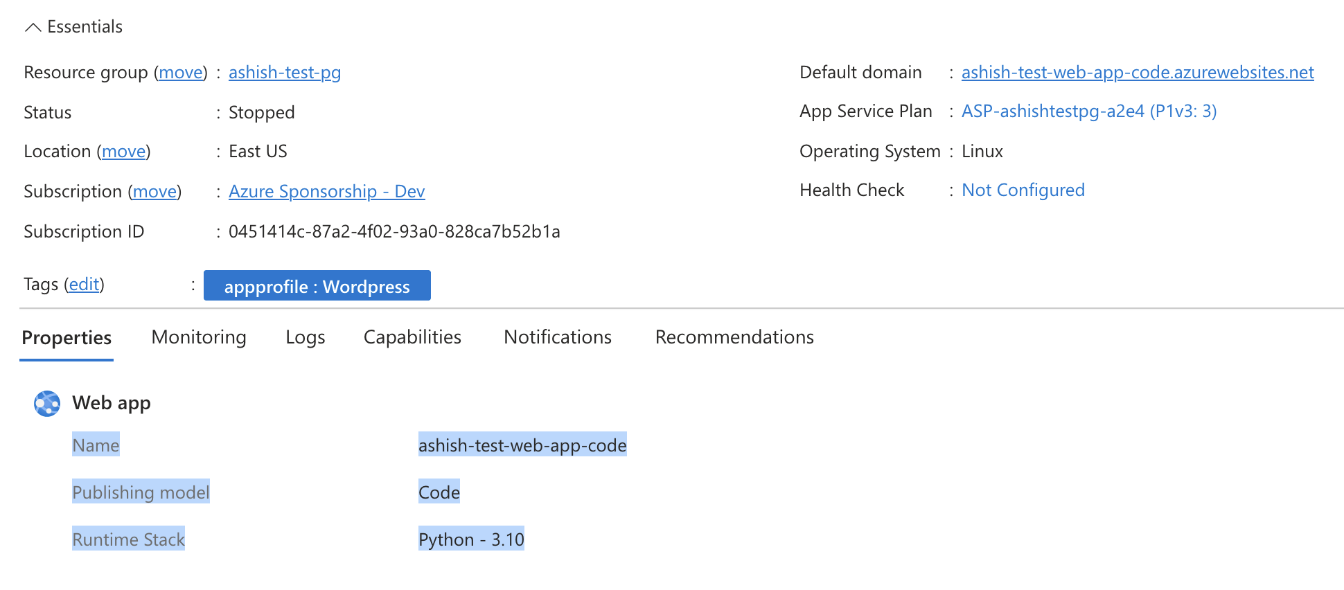 Runtime version variables come null. Have they been deprecated and replaced with linuxFxVersion ...