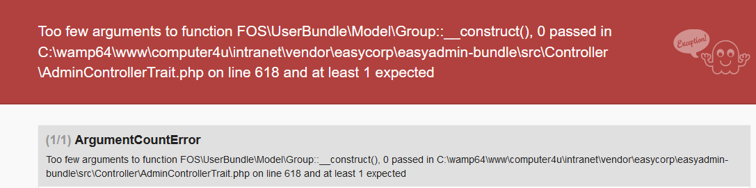 Error Al Crear Nuevo Grupo De Fosuserbundle · Issue 3021 · Easycorpeasyadminbundle · Github