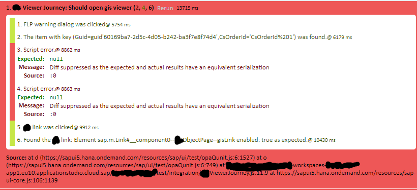 opa5 diff suppressed as the expected and actual results have an ...