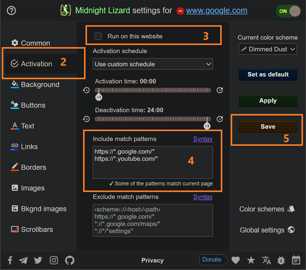 Global black and white list mode · Issue #319 · Midnight-Lizard/Midnight-Lizard · GitHub