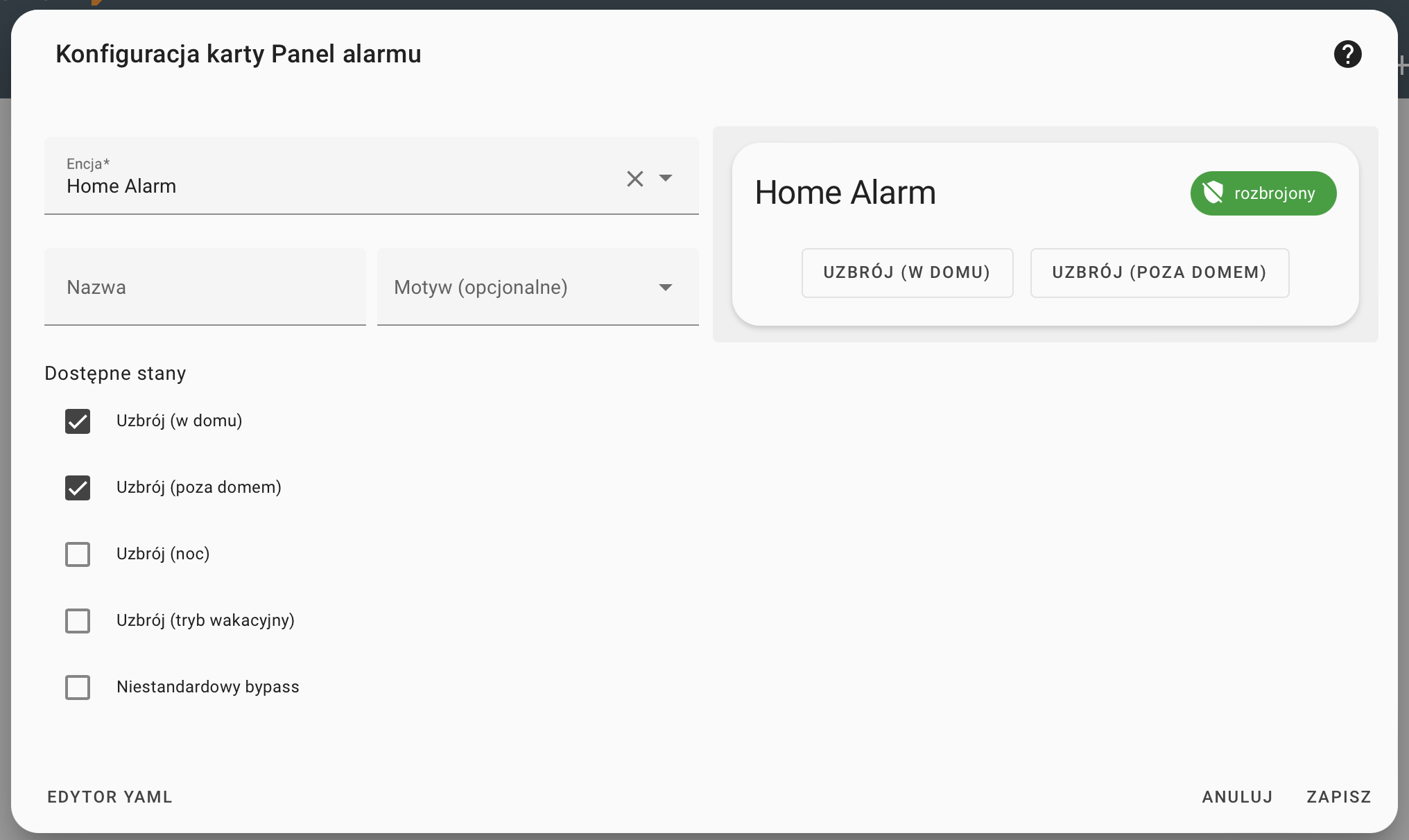 Alarm chip - popup doesn't include all states · Issue #754 · UI ...