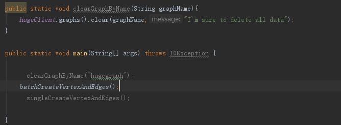 hugeClient.graphs().clear(graphName,"I'm sure to delete all data"); · Issue #407 · apache ...