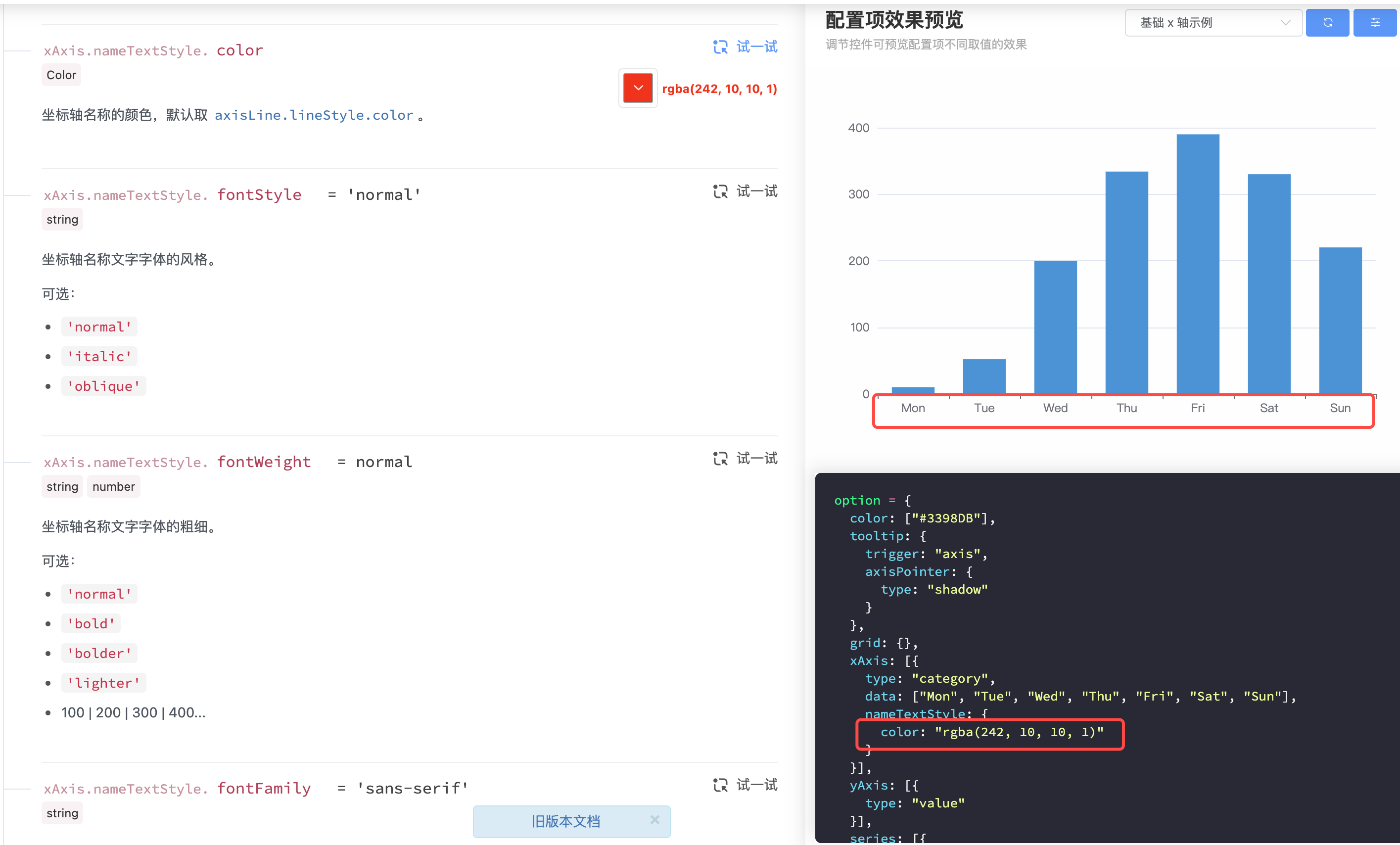xAxis.nameTextStyle can't work · Issue #15270 · apache/echarts · GitHub