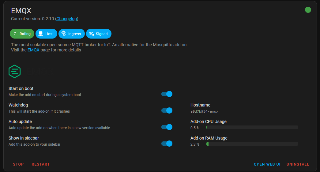High Ram and CPU Spikes causing OOM · Issue #60 · hassio-addons/addon-emqx · GitHub