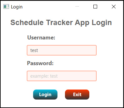 GitHub - Joe-Schell/Schedule-Tracker-App: Java application that tracks ...