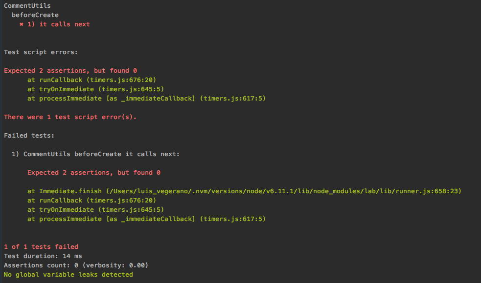 Assertions not reported · Issue #747 · hapijs/lab · GitHub