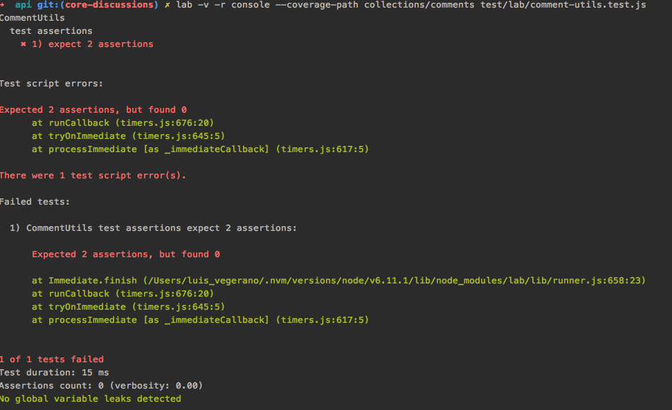 Assertions not reported · Issue #747 · hapijs/lab · GitHub