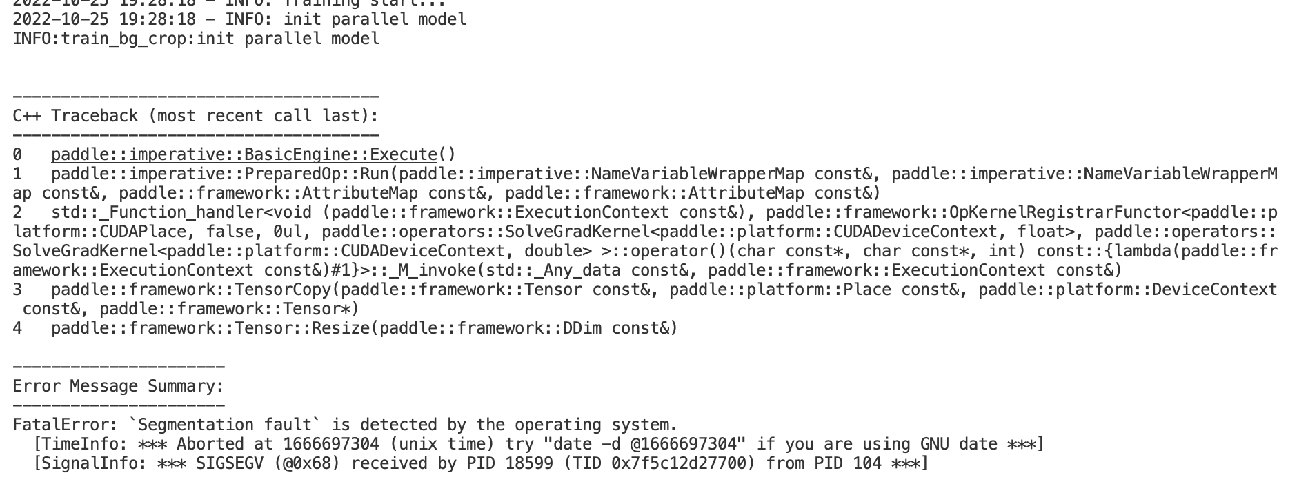 Paddle Segmentation Fault Solvegradkernel · Issue 47335 · Paddlepaddle