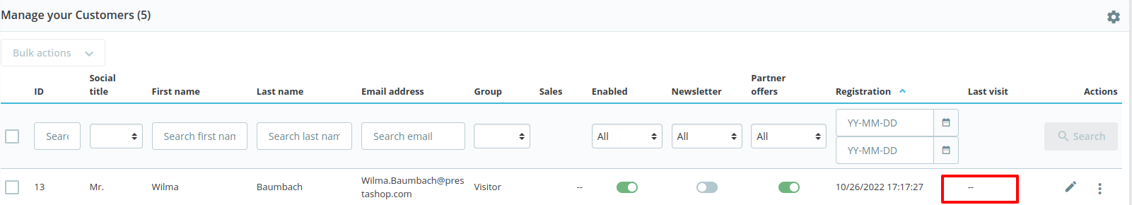 The dateTime of new customer last visit is not displayed · Issue #30155 · PrestaShop/PrestaShop ...
