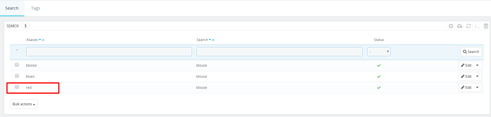 Shop Parameters > Search - Alias is duplicated instead of updated · Issue #21884 · PrestaShop ...