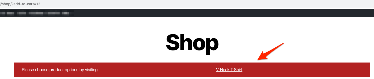 Twenty Twenty - Product name in notice for "Please choose product options" is misaligned · Issue ...