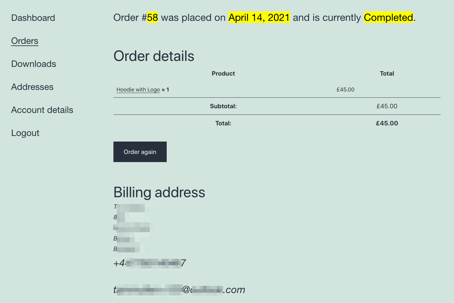 [GlobalStep] Font is too large for "Email Address" and "Phone Number" displayed under "Billing ...
