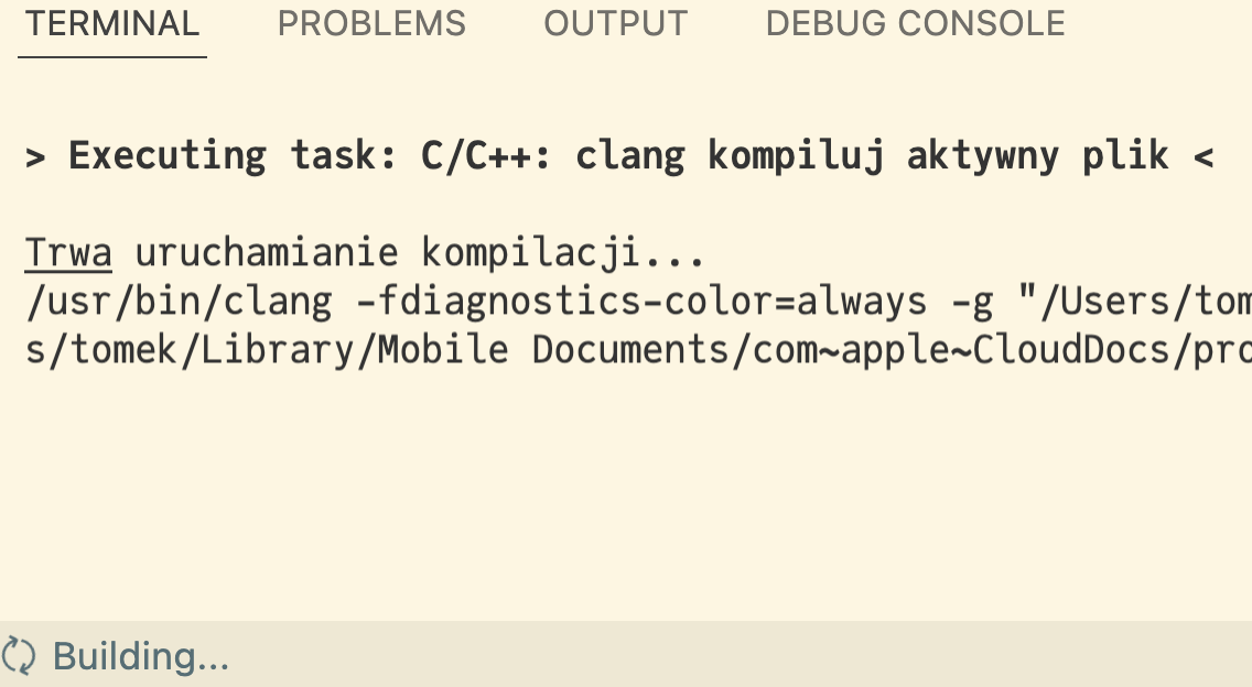 Build Task does not end - `createDirIfNotExistsSync` fails to create directory due to invalid ...