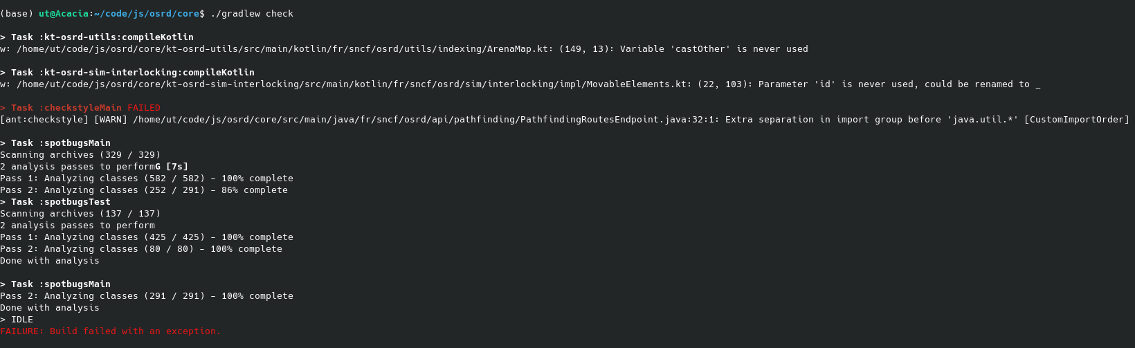 Core Pipeline Better Gradle Feedback · Issue 2594 · Openrailassociationosrd · Github