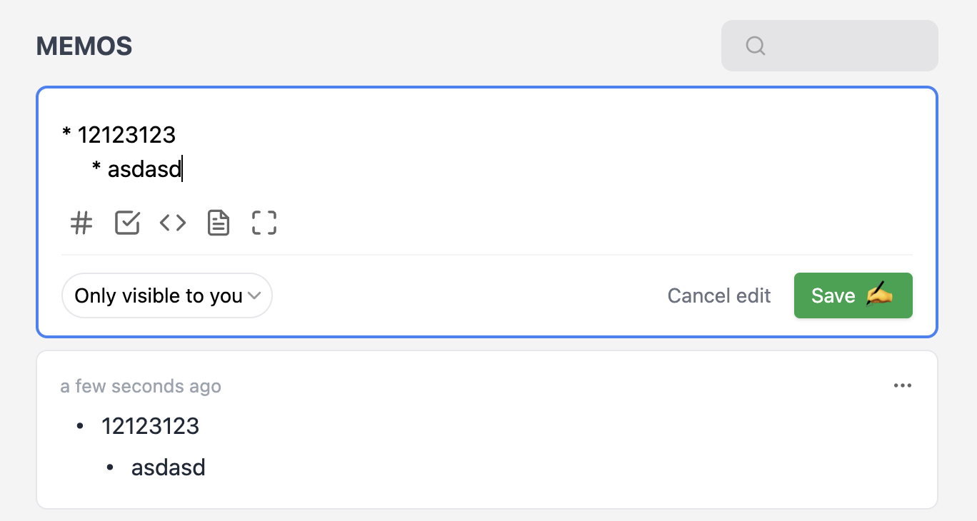 Nested Lists? · Issue #945 · usememos/memos · GitHub