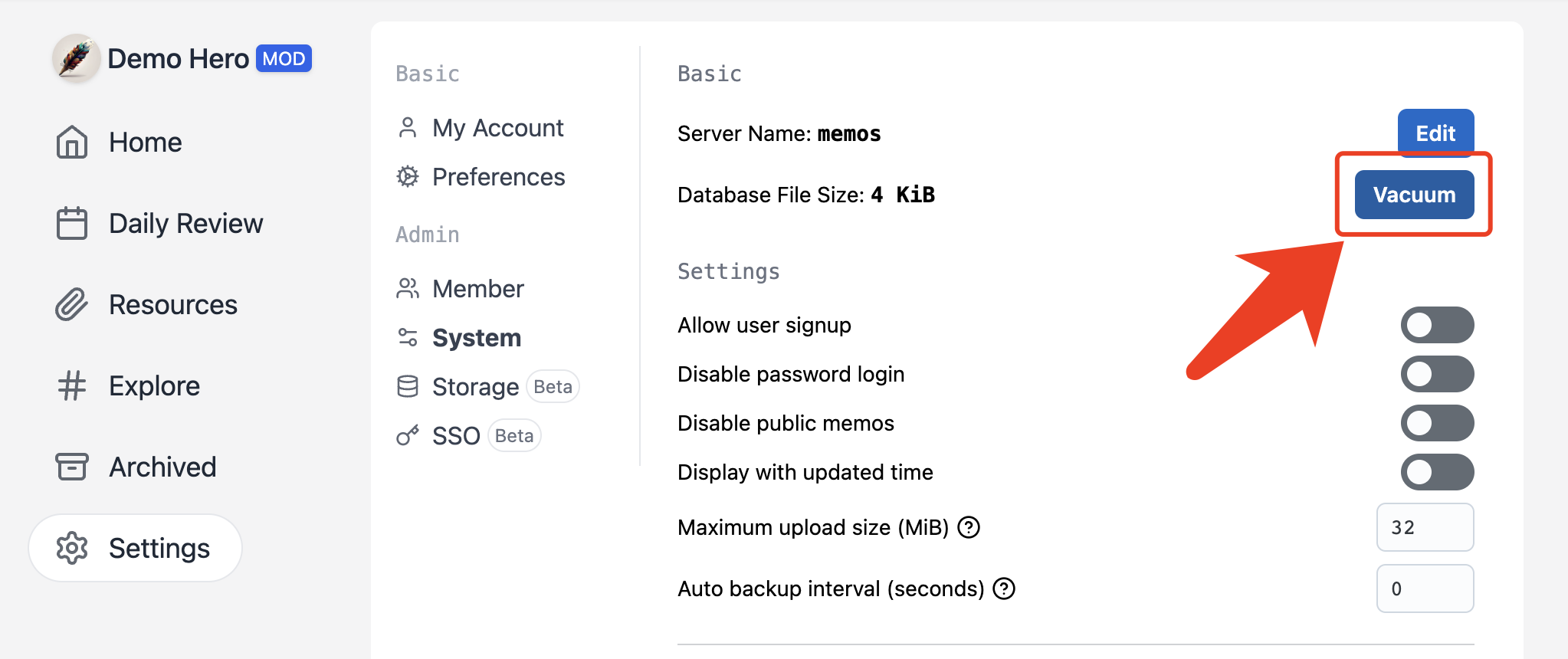 Memos Upgrades To The Latest Version The Homepage Error Appears · Issue 2226 · Usememosmemos