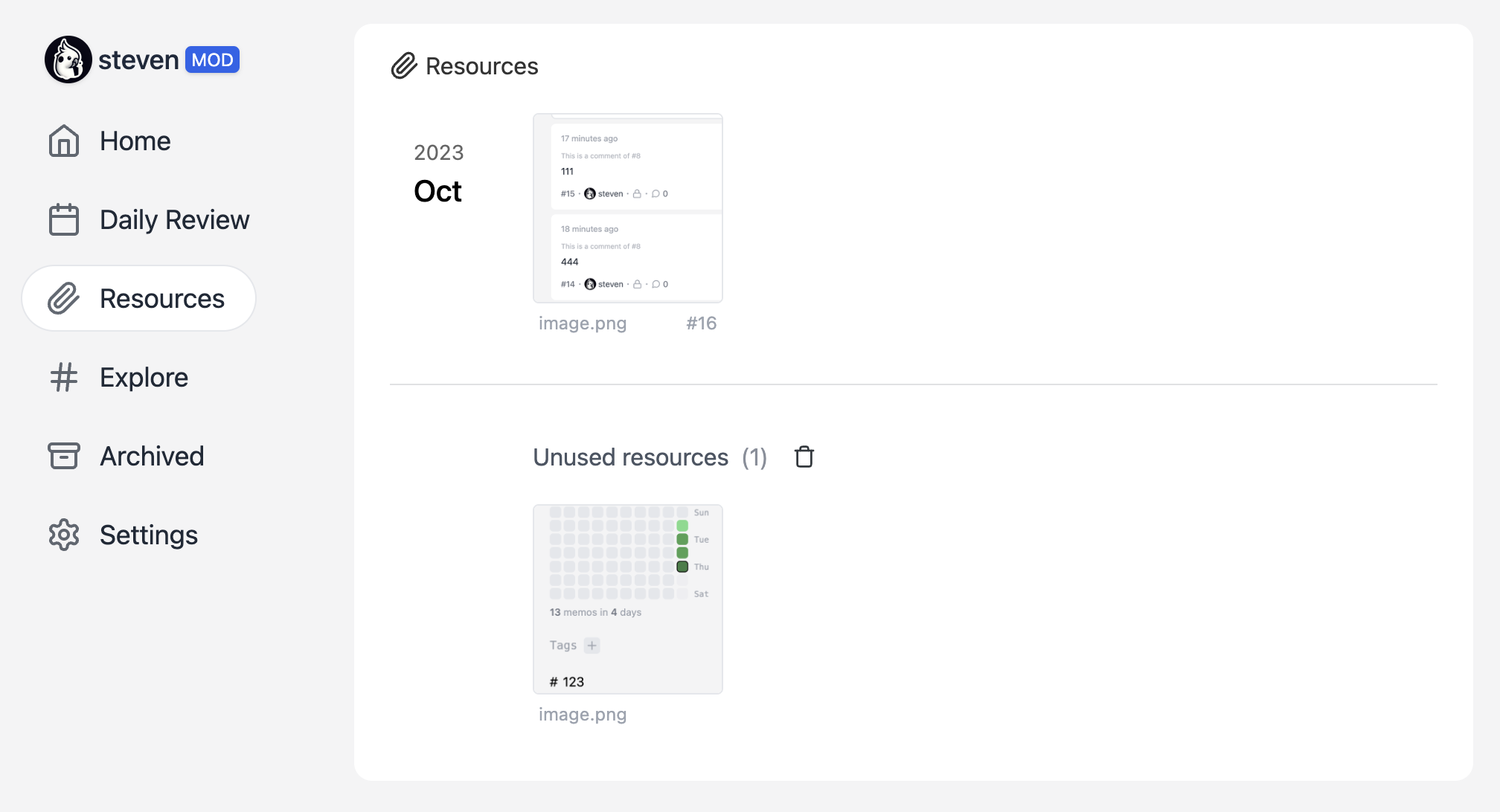 为什么我资源库里面的资源很多都看不到了? · Issue 2289 · Usememosmemos · Github