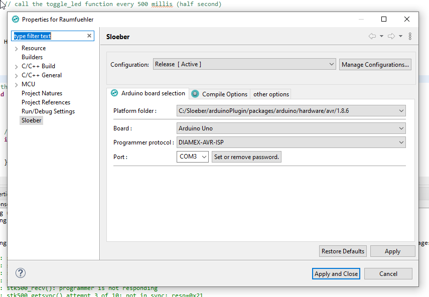 Upload Problem Using Diamex Programmer · Issue 1526 · Sloeberarduino Eclipse Plugin · Github 7535