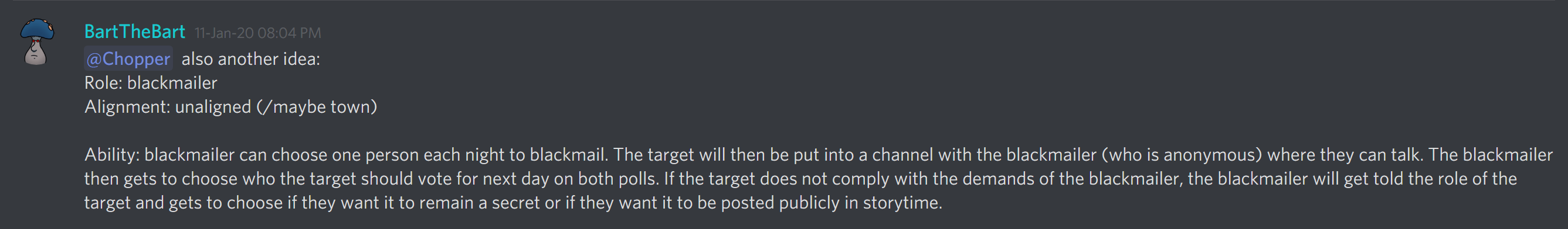 Role Idea: Blackmailer · Issue #372 · WerewolvesRevamped/Werewolves-Roles · GitHub