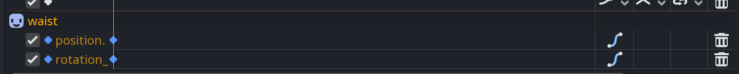'Use Bezier Curves' option when adding rotation keyframe adds a standard keyframe track, not a ...