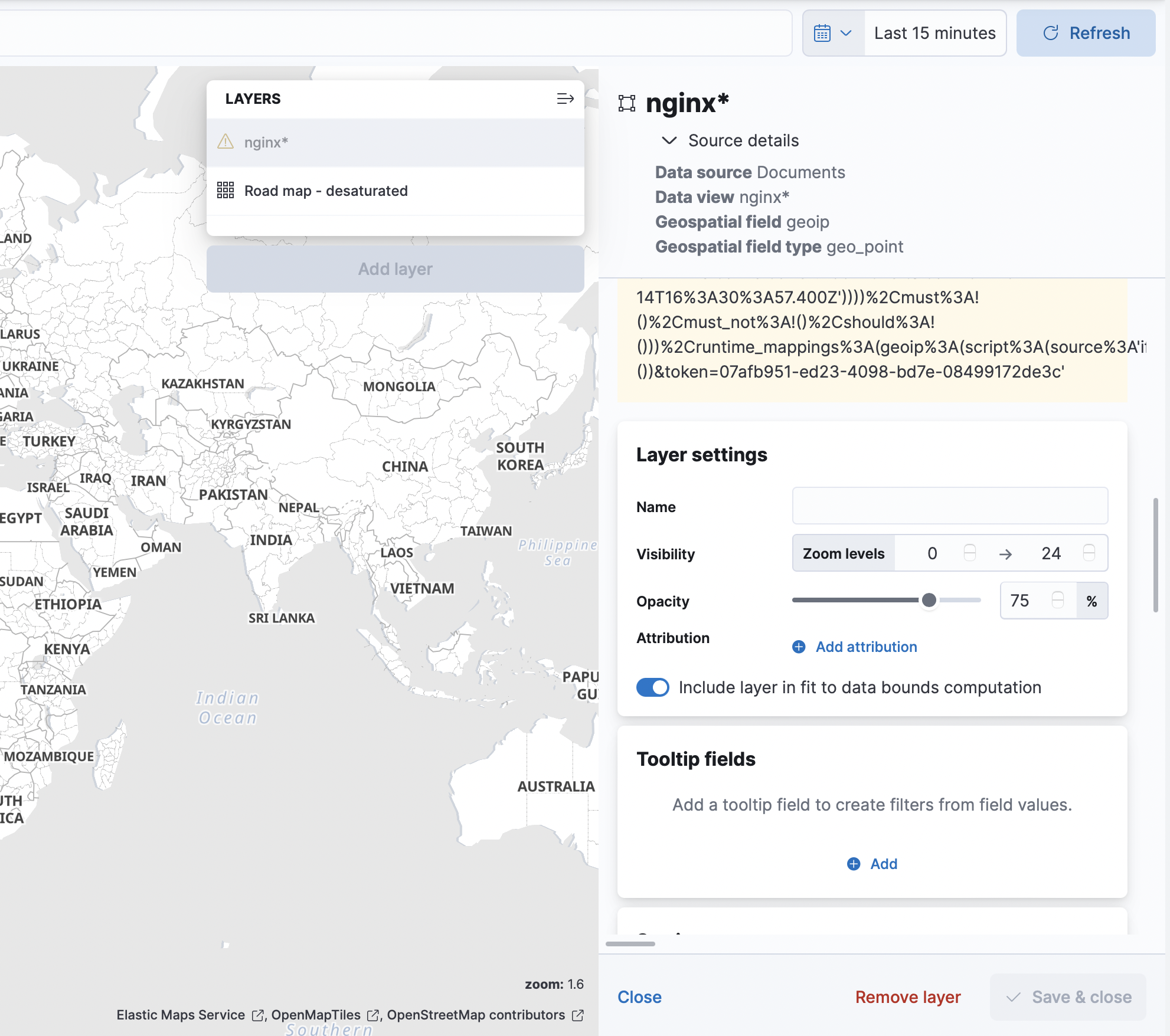 [Maps] 400 AJAXError: Bad Request (400) when creating map layer with Runtime geo_point field ...