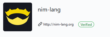 Improve Nim's branding on Github · Issue #210 · nim-lang/website · GitHub