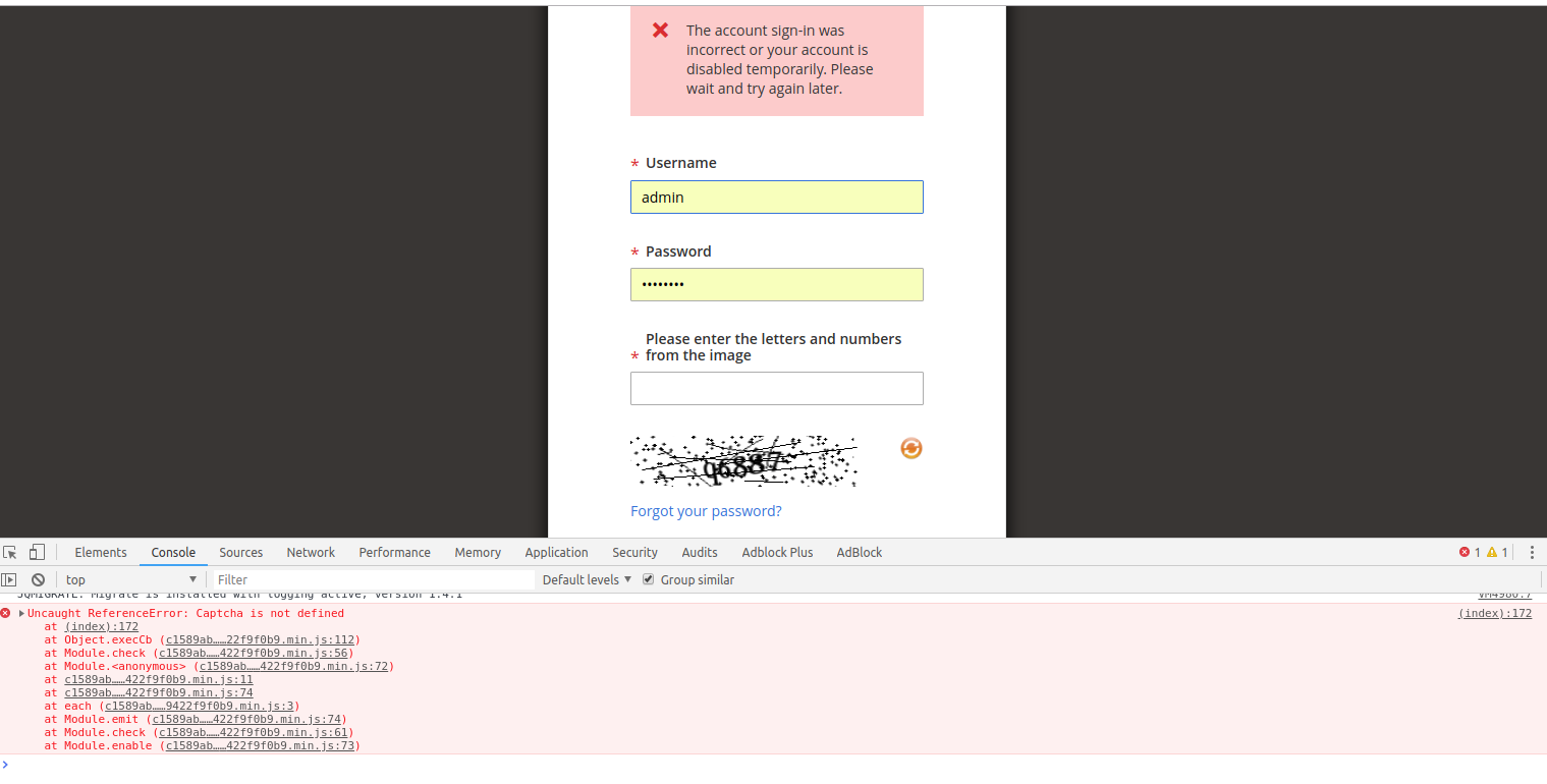 Magento 2 admin login Captcha error "Captcha is not defined" · Issue #16008 · magento/magento2 ...