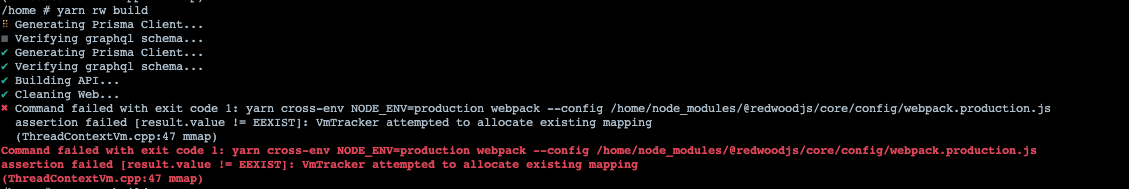Bug Build Fail With Docker · Issue 7653 · Redwoodjsredwood · Github