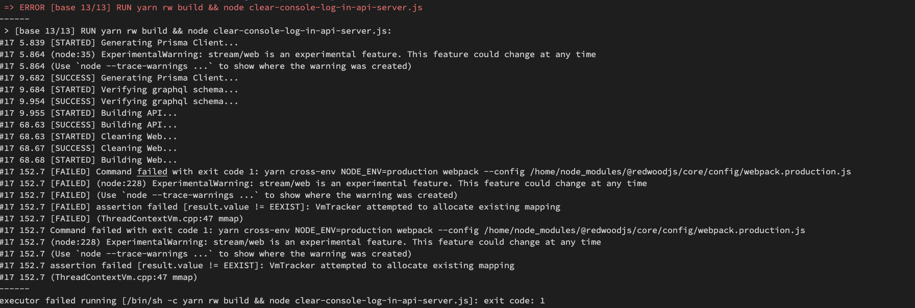 Bug Build Fail With Docker · Issue 7653 · Redwoodjsredwood · Github 