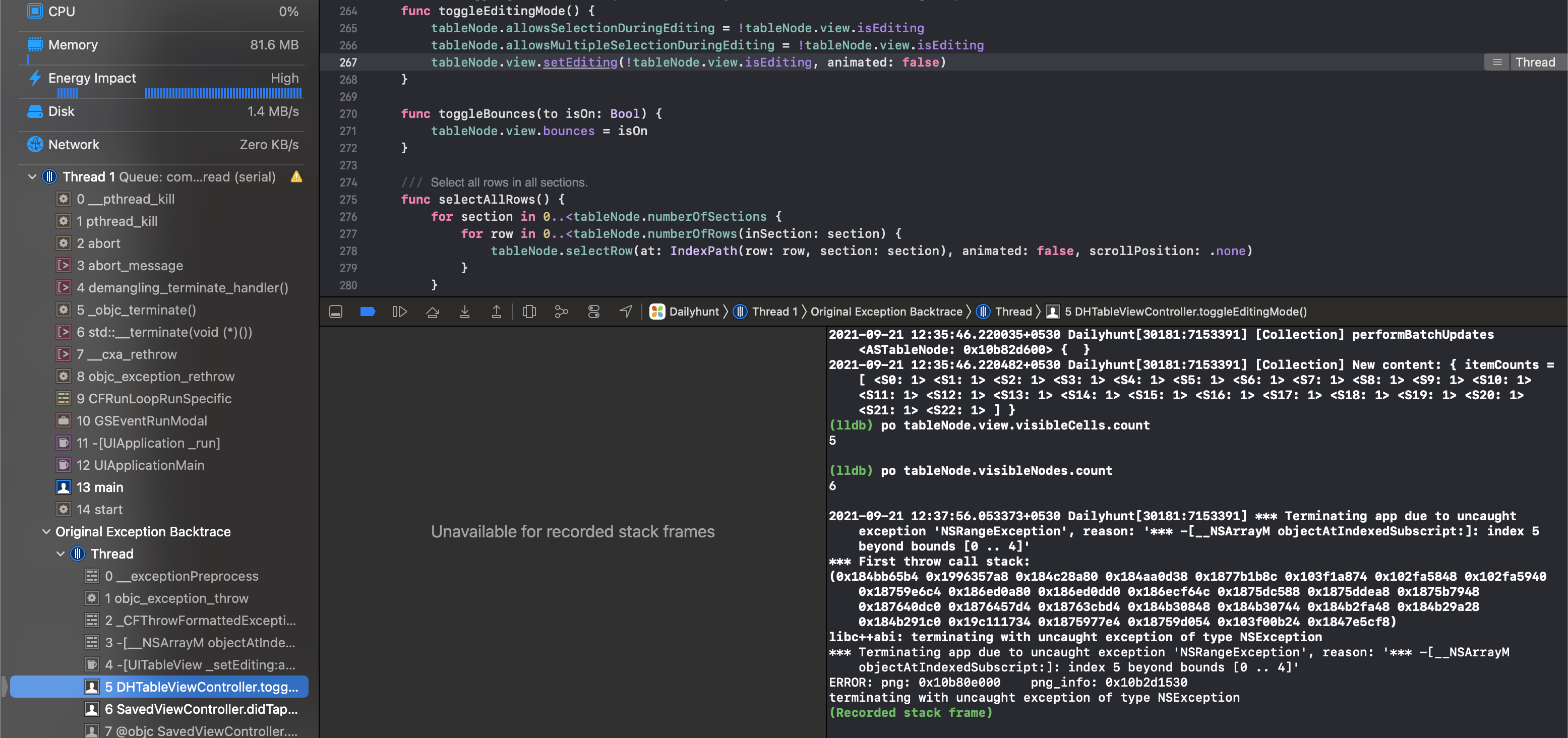 Crash on AsTableNode setEditing. · Issue #2028 · TextureGroup/Texture · GitHub