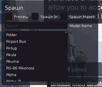 Feature Request: Expand spawn tab functionality · Issue #15 · YimMenu/YimMenu · GitHub