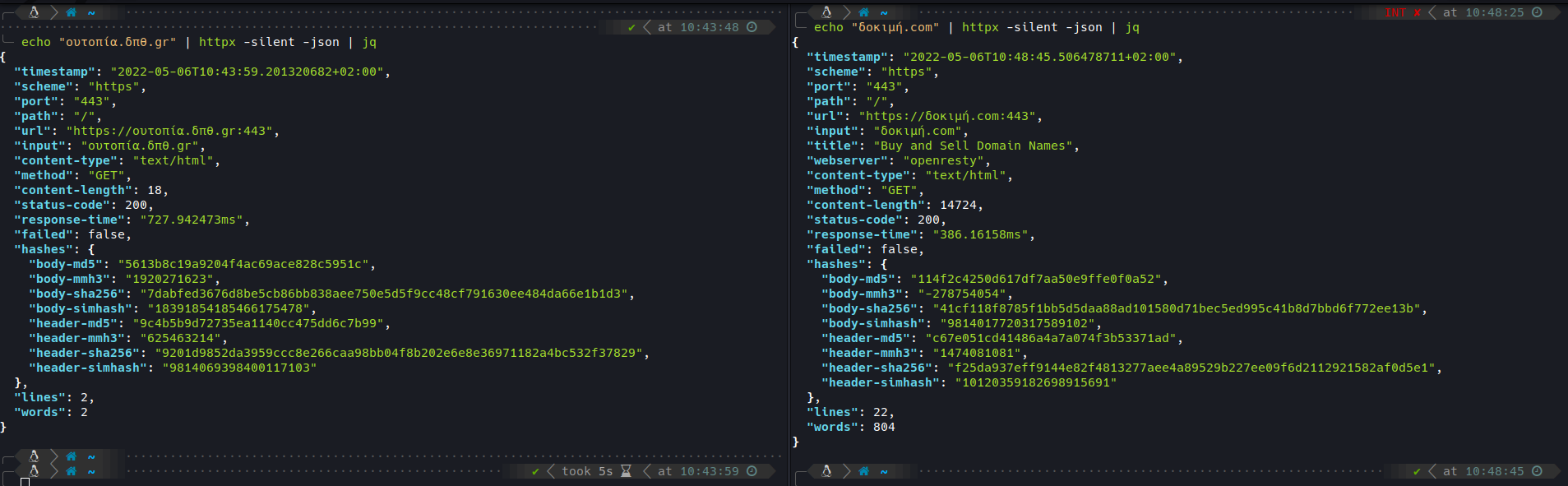 Non-ascii characters on domain results on no host nor DNS type A output · Issue #606 ...