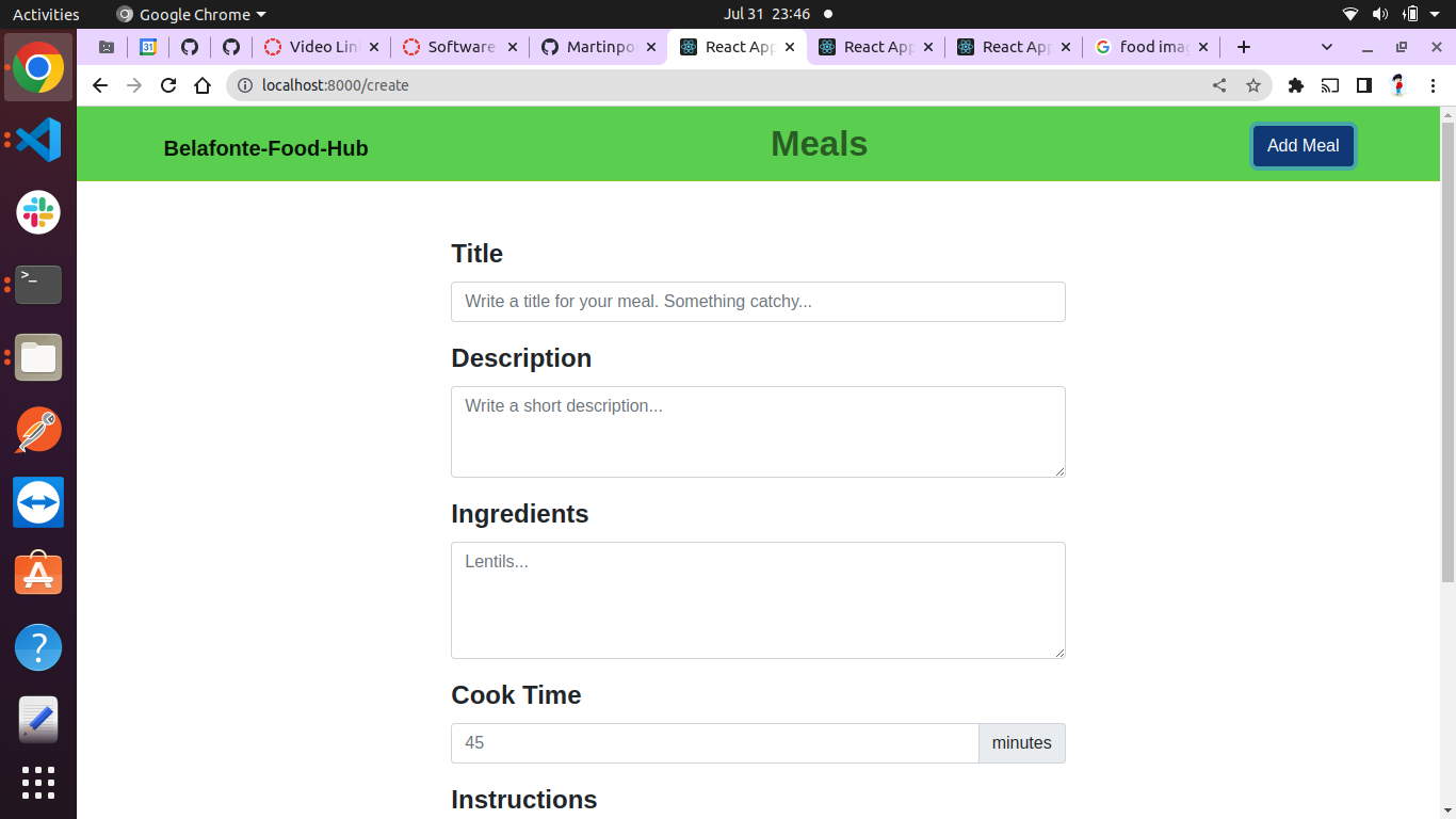 GitHub - Mintymartin/belafonte-food-hub-using-react: Using a JSON ...