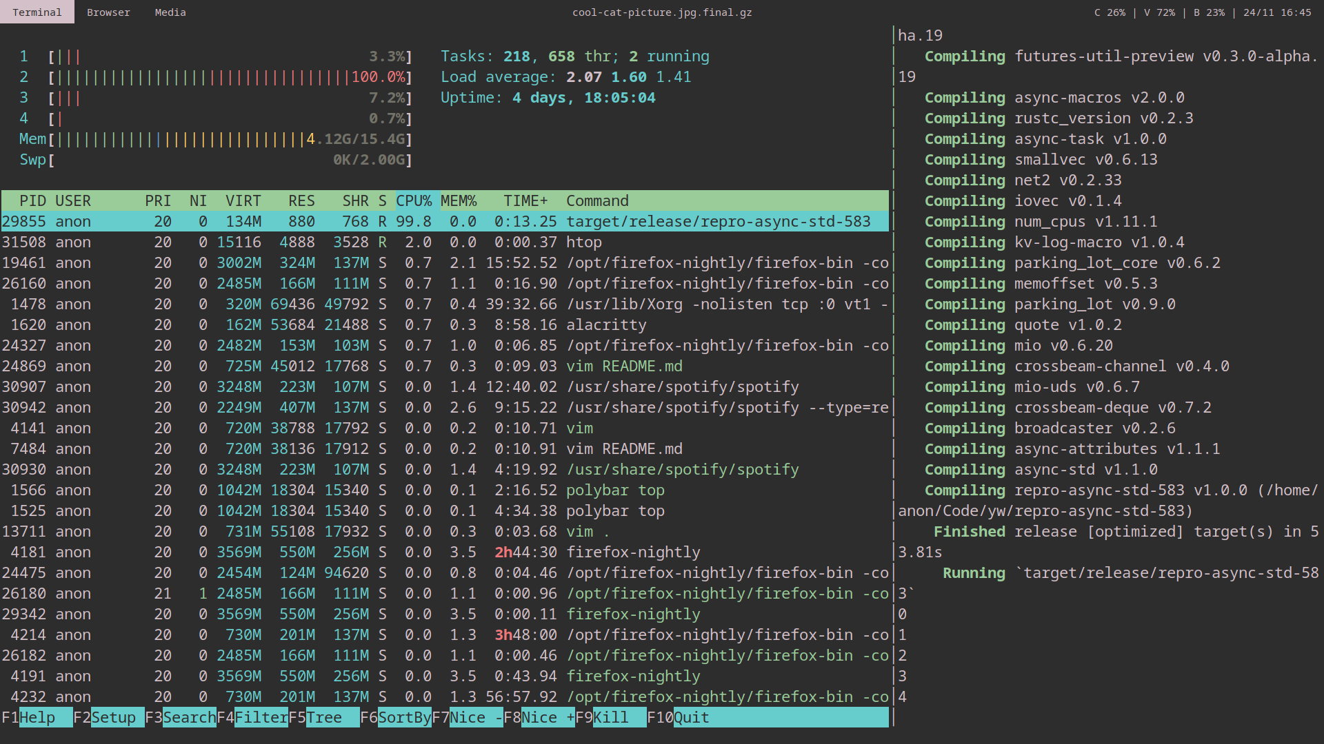 Throttle results in 100% cpu · Issue #583 · async-rs/async-std · GitHub