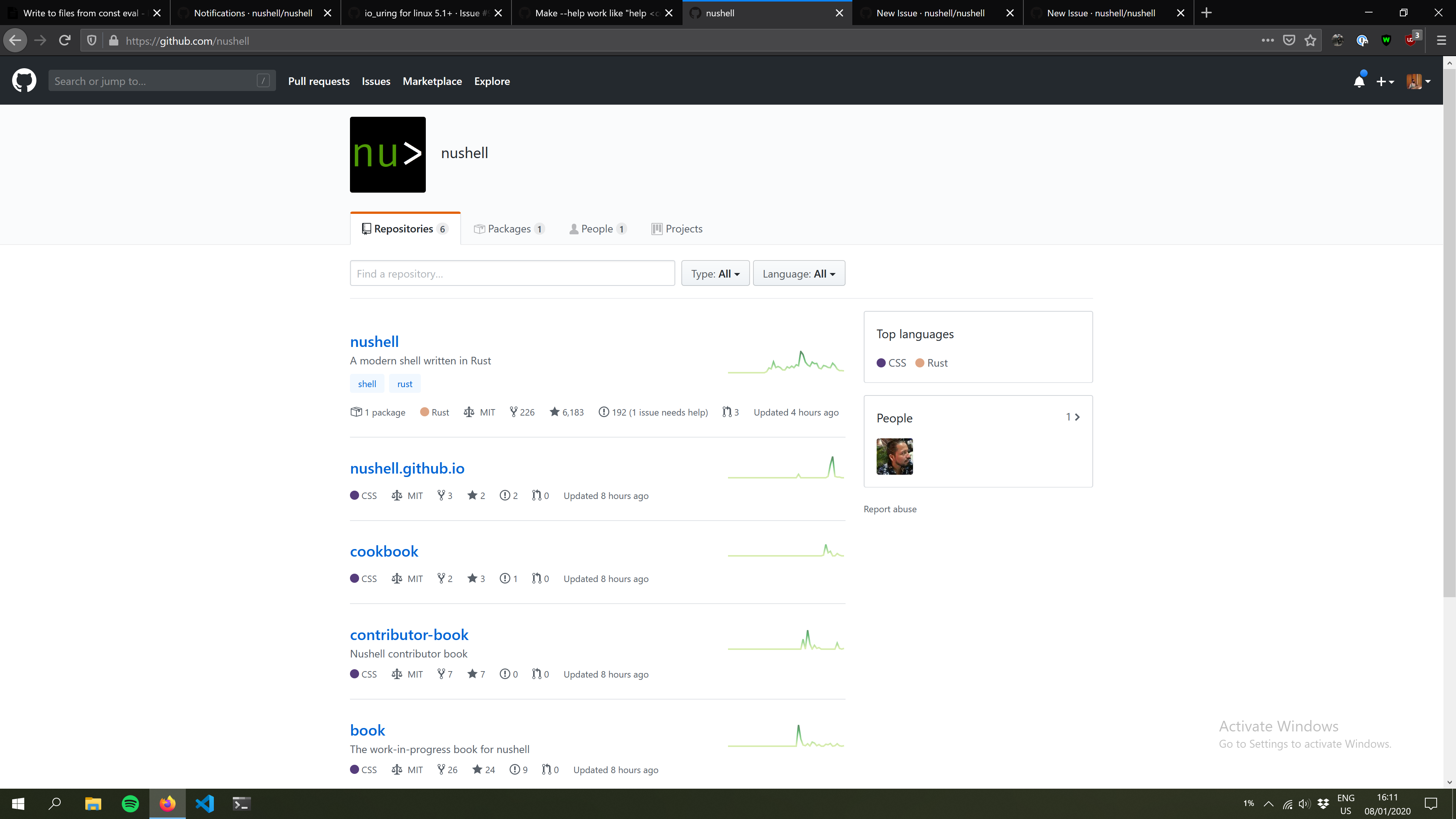 Missing links to website from repo and organization · Issue #1170 · nushell/nushell · GitHub