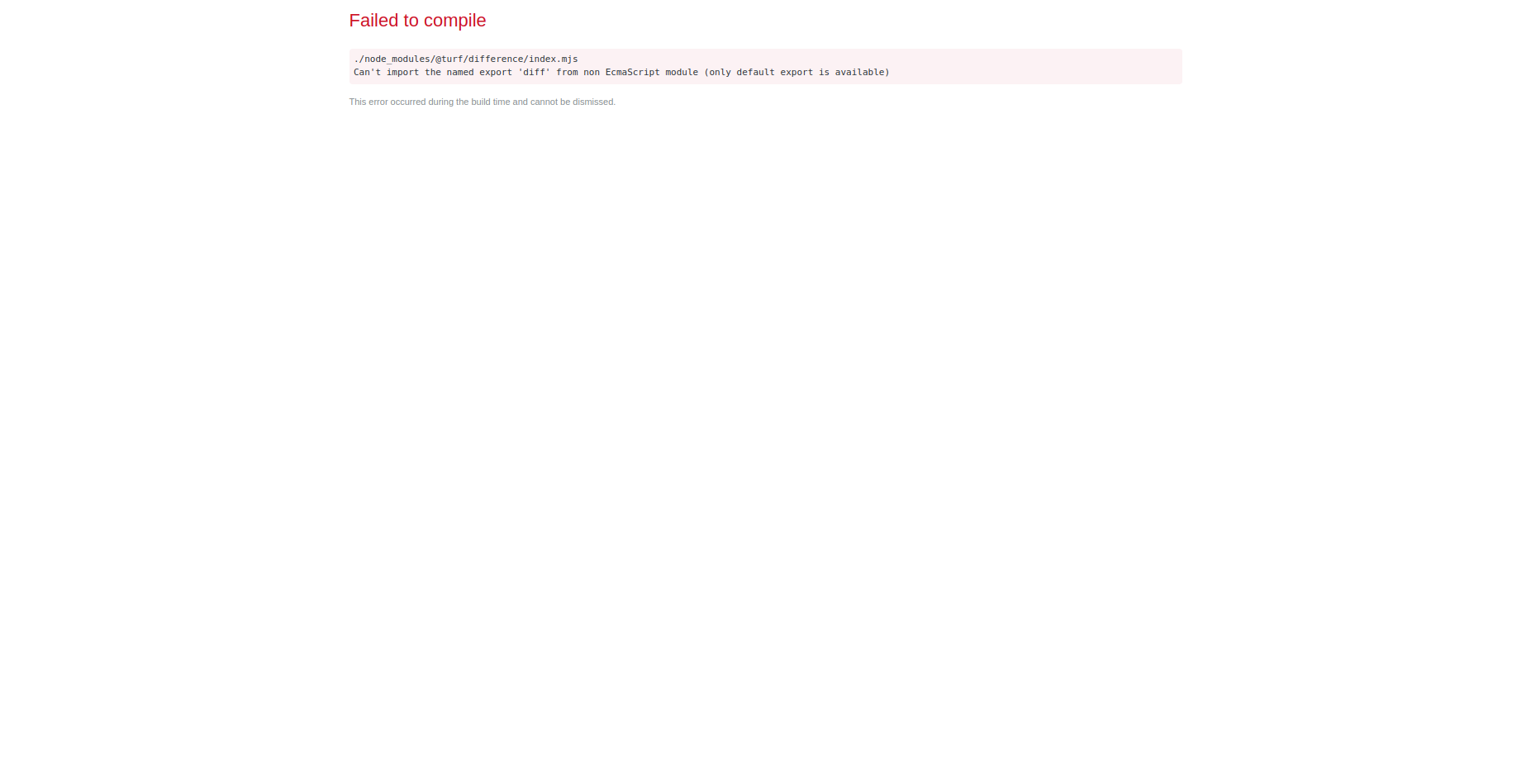 Cant Import The Named Export Diff From Non Ecmascript Module Only Default Export Is 