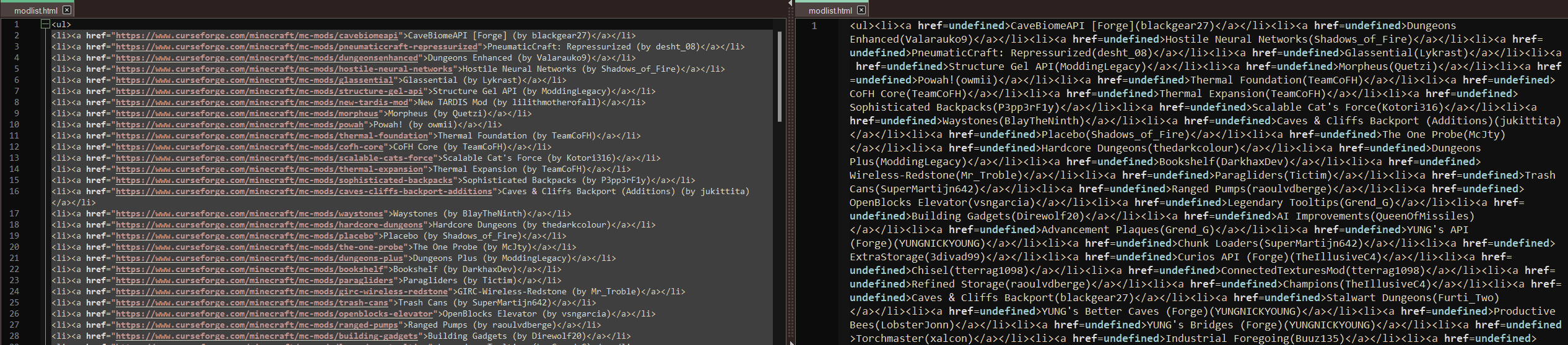 Modlist.html contains undefined hrefs · Issue #1468 · gorilla-devs ...