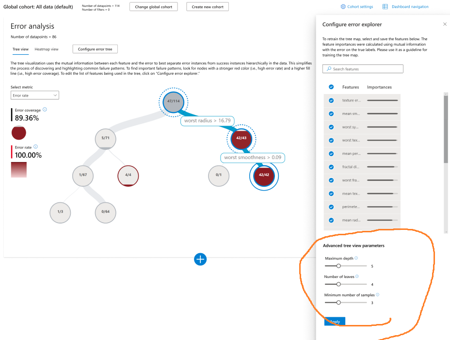 [Error Analysis] Add new controls for tree view · Issue #902 ...