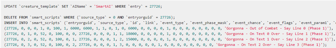 [3.3.5] DB/Creature: Gorgonna - Wrong NPC used in Script? · Issue ...