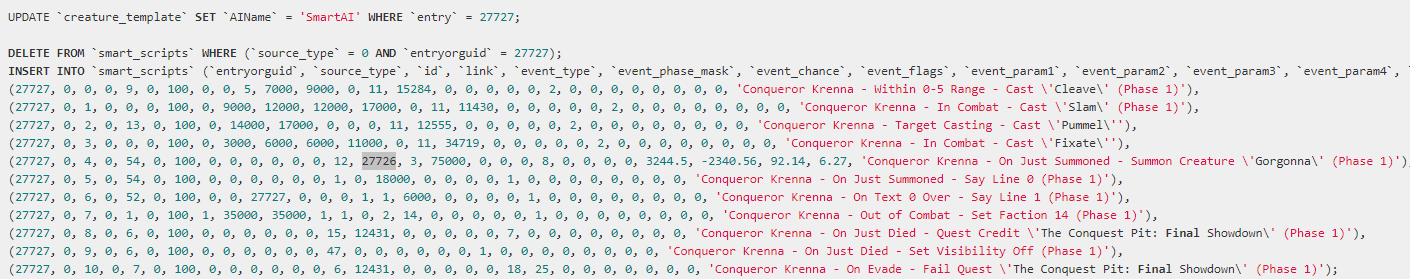 [3.3.5] DB/Creature: Gorgonna - Wrong NPC used in Script? · Issue ...