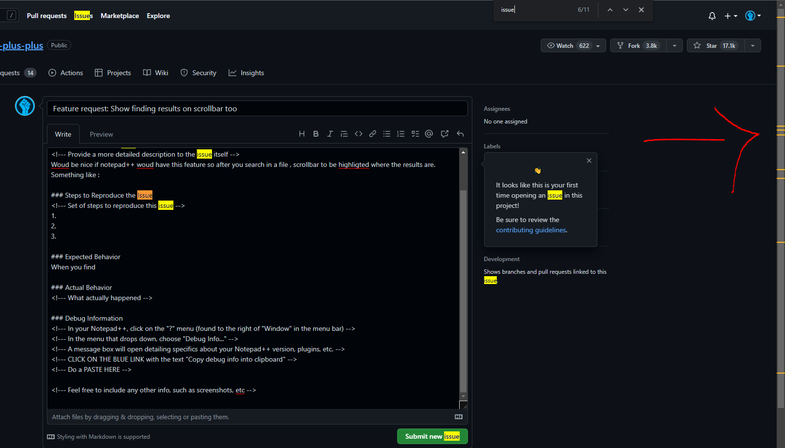 Feature Request Show Finding Results On Scrollbar Too · Issue 12262 · Notepad Plus Plus