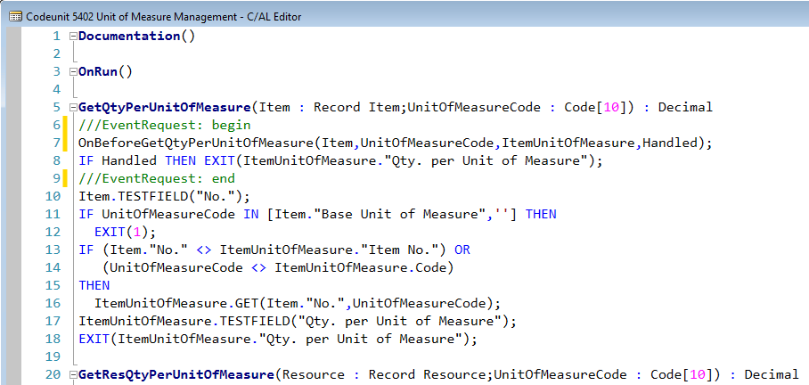 [Event Request] Codeunit 5402 GetQtyPerUnitOfMeasure · Issue #462 · microsoft/ALAppExtensions ...