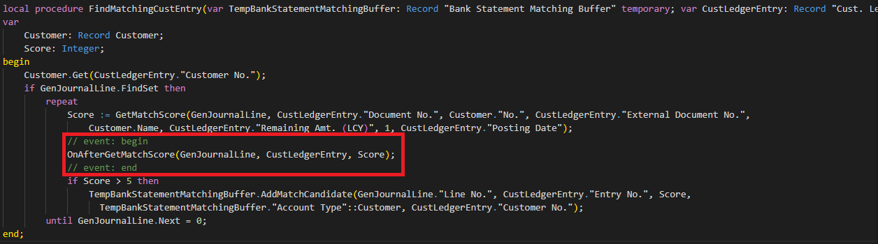 [Event Request] codeunit 1250 "Match General Journal Lines": GetMatchScore · Issue #8910 ...