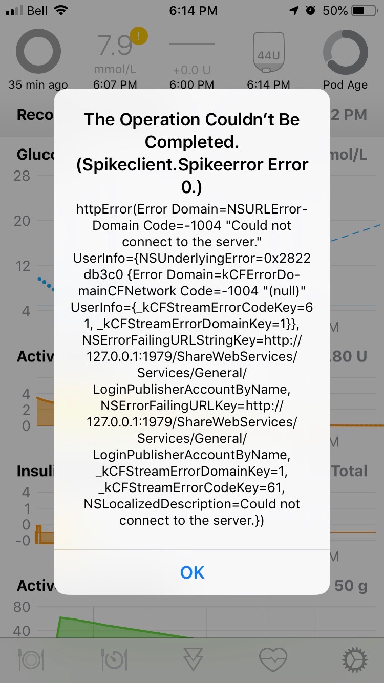 Spikeclient.Spikeerror - this error is causing Loop to freeze and can be difficult to recover ...